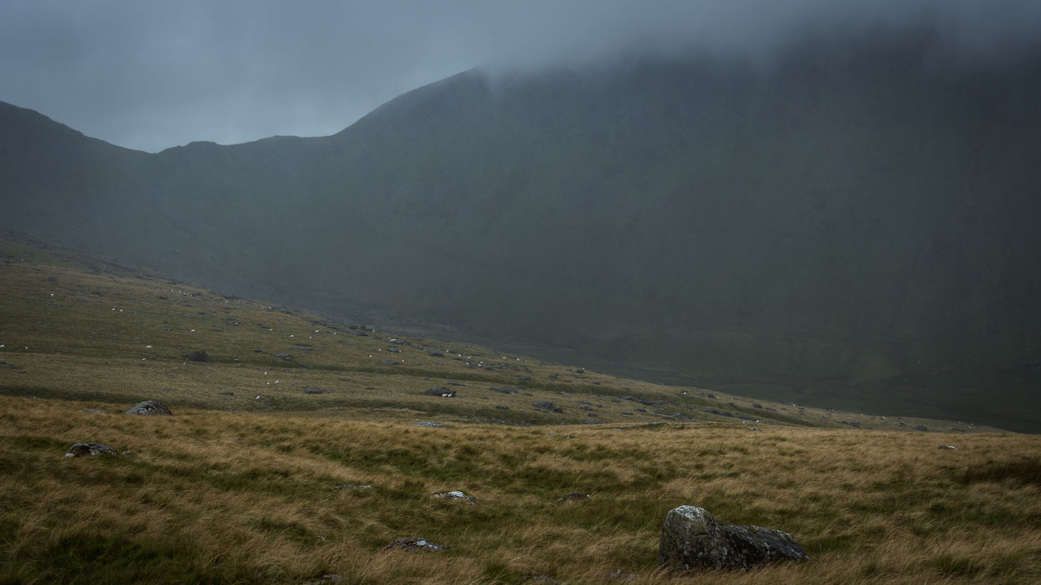 Hiking Snowdon on a rainy and windy day, The three peaks