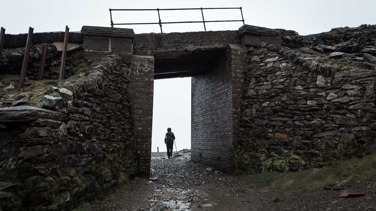 Hiking Snowdon on a rainy and windy day, The three peaks